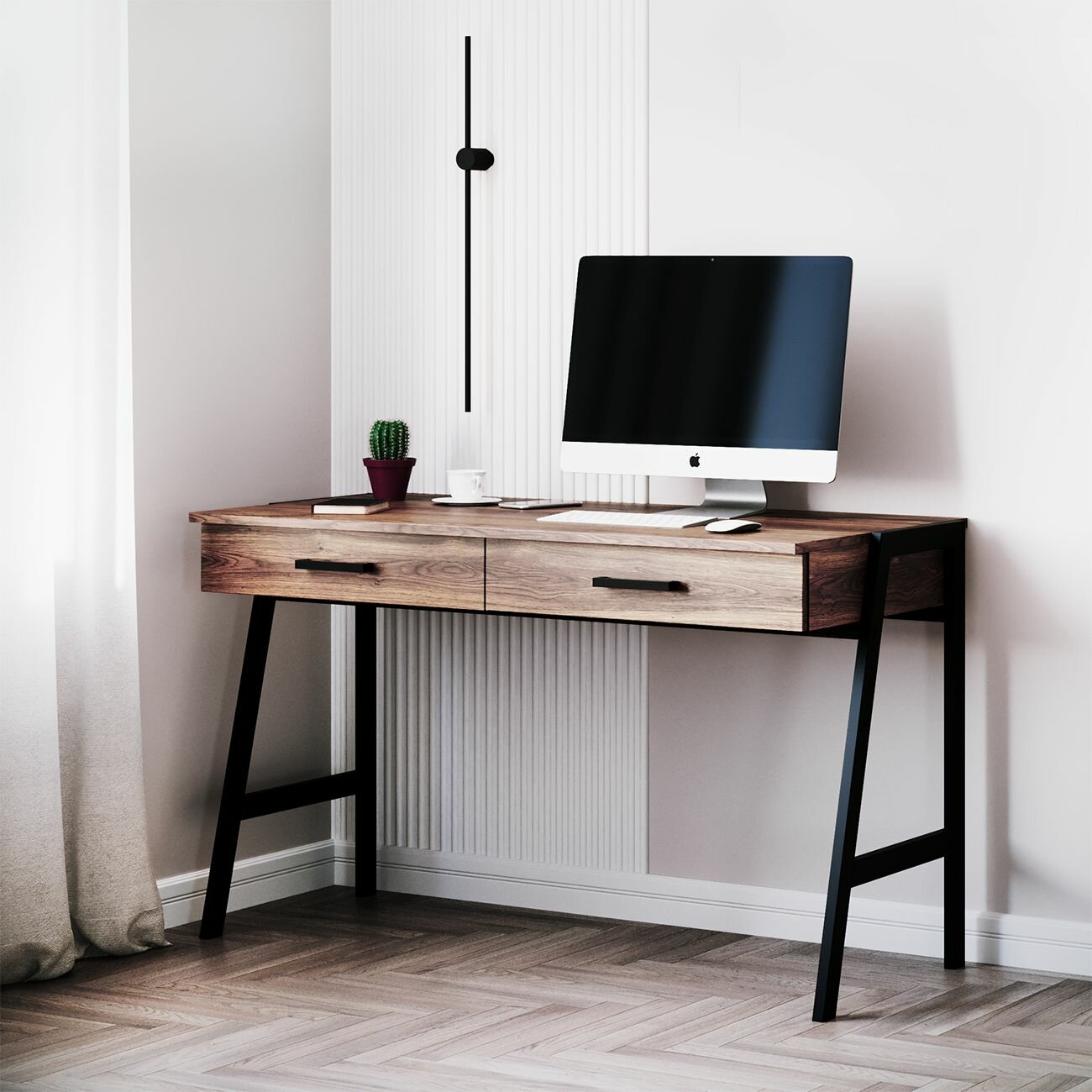 Стол с регулировкой высоты компьютерный, письменный Курс, 120х60 см, Дуб Чарльстон