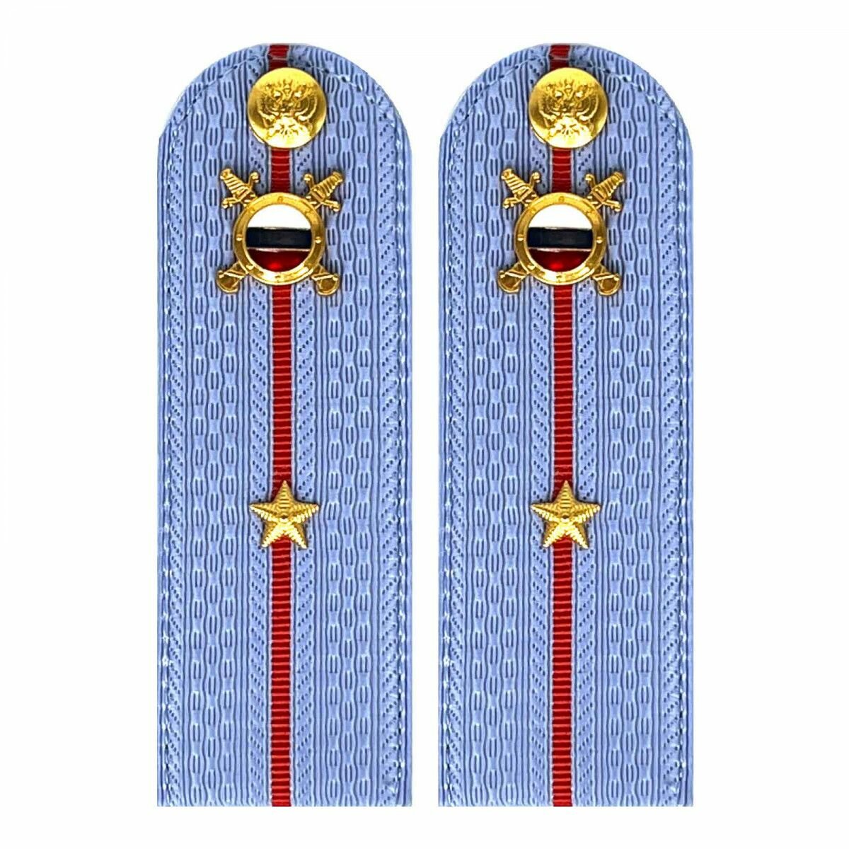 Погоны МВД Внутренняя служба голубые МЛ лейтенант с петлицей, Материал Пластиковые