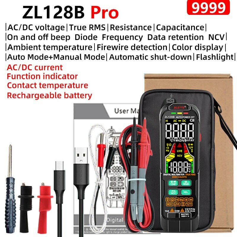 ZL128B Pro Мультиметр с подсветкой и зарядкой
