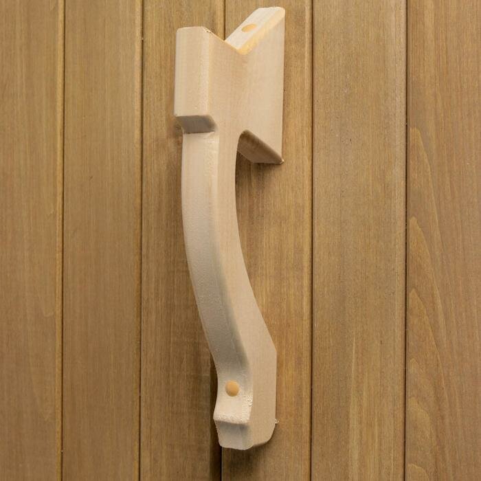 Ручка дверная для бани и сауны «Топор». липа, «Добропаровъ»