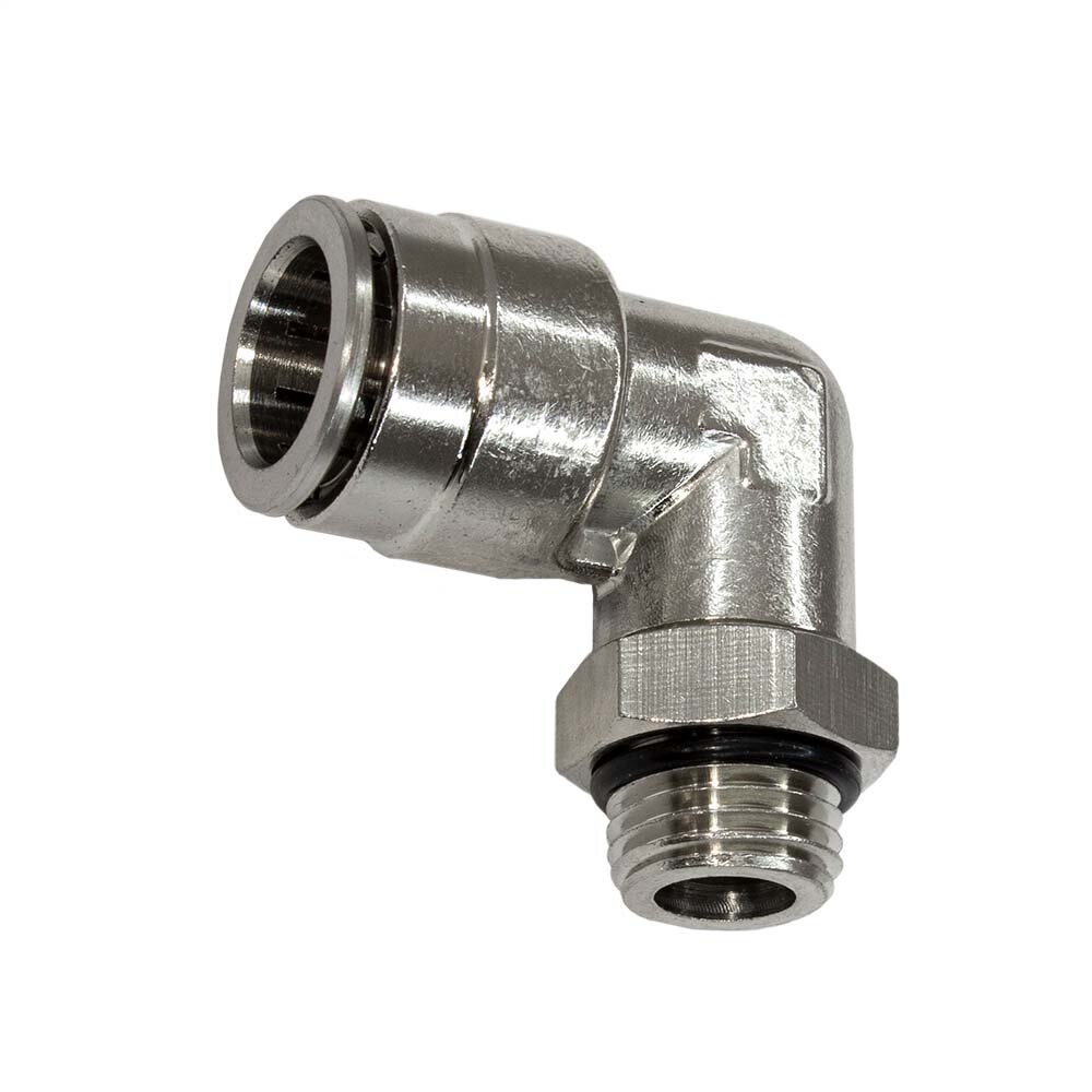 Пневмофитинг цанговый L-образный Cn-L1/4M-12 для полиуретановых и рильсановых трубок, Арт. 5567