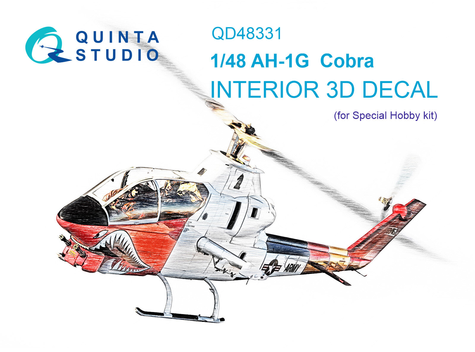 QD48331 3D Декаль интерьера кабины AH-1G (Special Hobby)