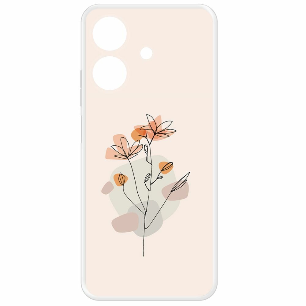 Чехол-накладка Krutoff Clear Case Ромашки для Realme Note 60