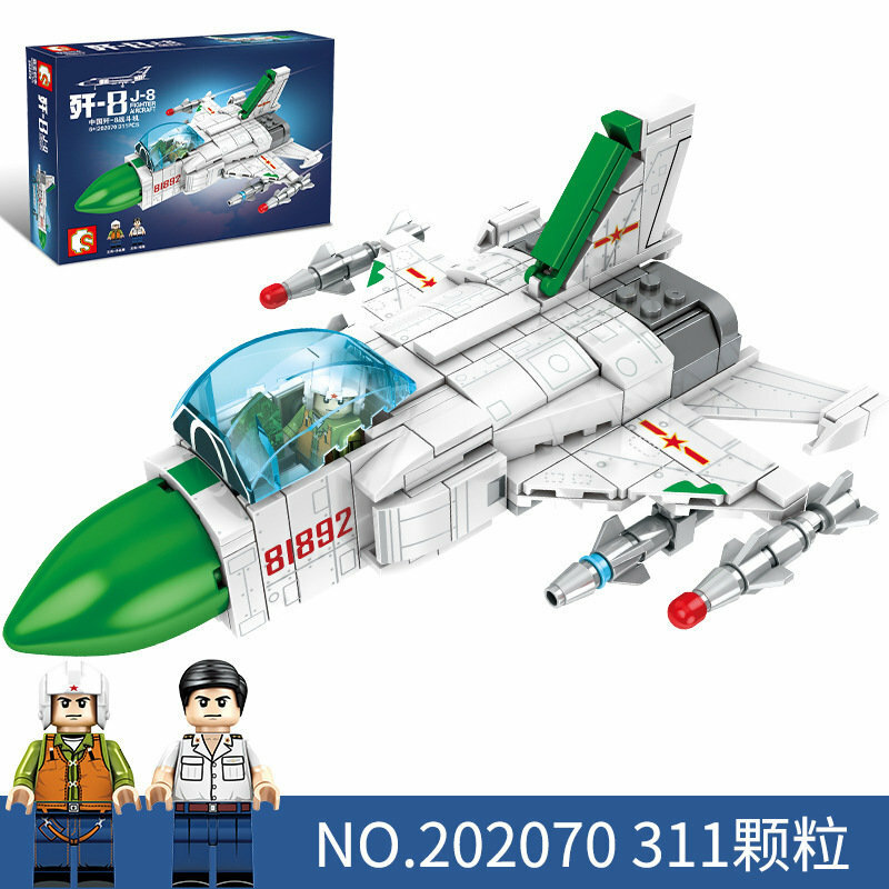 Конструктор Sembo Block Истребитель J-8 202070