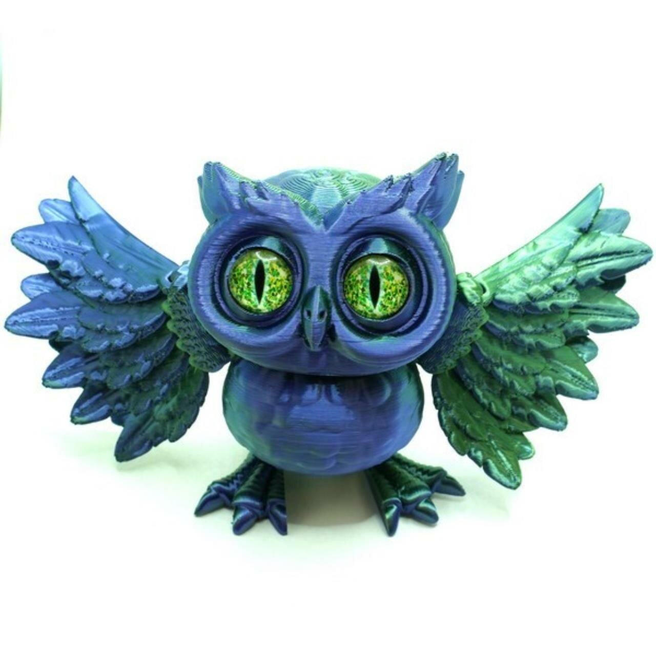 3D фигурка подвижная "Сова София" цвета в асс. в к 17x10x8 см