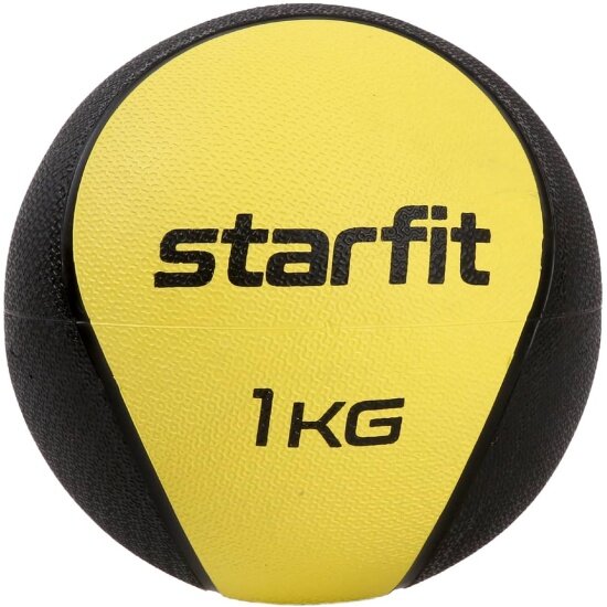 Медбол Starfit высокой плотности GB-702 1 кг, желтый