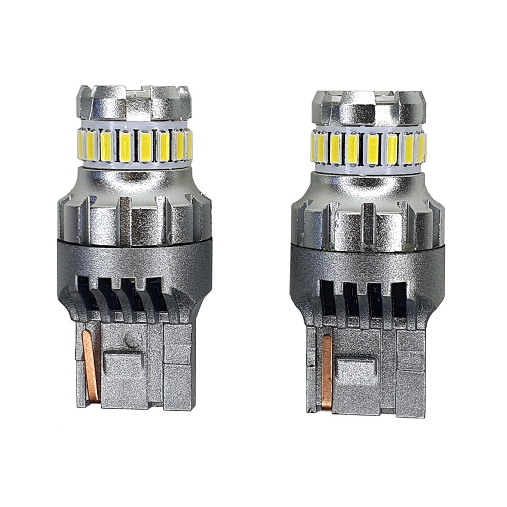 Лампы led сигнальные 2шт Silver Vision 7440 W21W в автомобильные фонари белый 5000К в задний ход, дхо