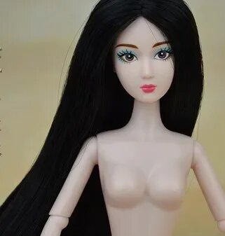 Китайская кукла Синьи голова белая пластиковая Черный, KD12 long blue