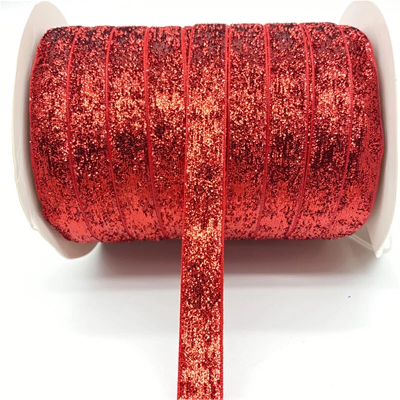 5 ярдов 6-25 мм блестящая лента для украшения свадебной вечеринки, подарочная упаковка ручной работы, бант для волос, сделай сам, Рождество # RoLi