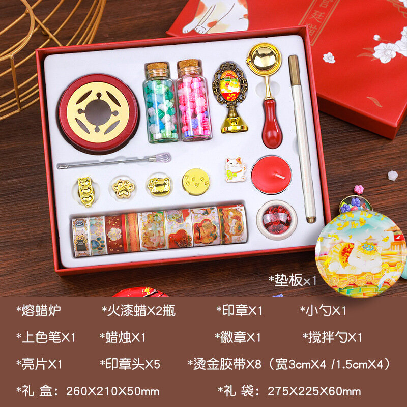 Оригинальный набор для изготовления восковых печатей: подложка для работы с воском, восковые бусины, полный комплект, образовательный набор для творчества на день рождения.