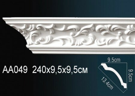 Карниз Потолочный Perfect AA049F Гибкий Д240xШ9.5xВ9.5 см /Перфект.