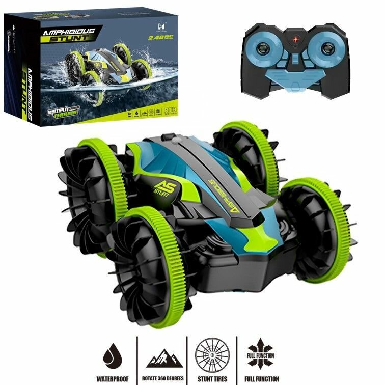 LH-C020S Трюковая машинка перевертыш на пульте управления зеленый