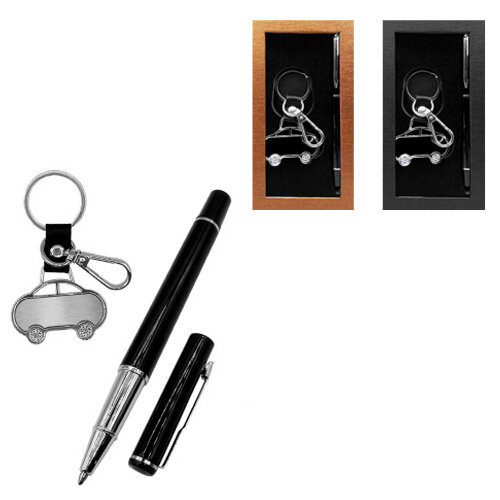 Подарочный набор KWELT, 2в1 шариковая ручка и брелок "Машинка", черный
