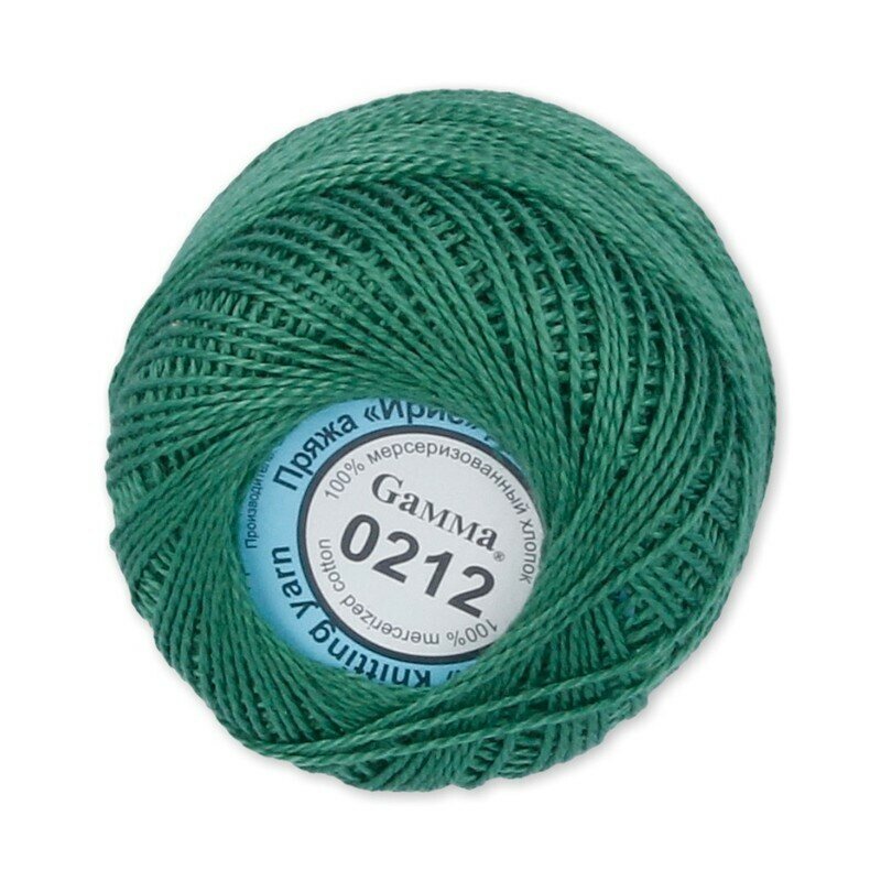 Пряжа "Gamma" Ирис 100% хлопок, цвет: 0212 (2 шт.)