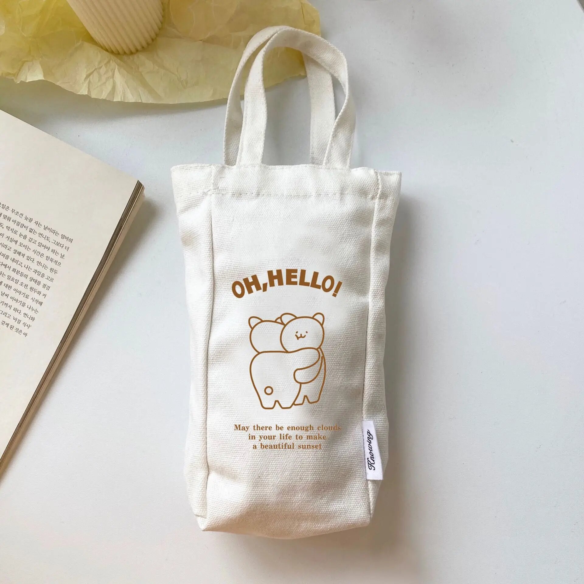 Корейский вакуумный термос-кружка из нержавеющей стали Белый, 450ML, cover