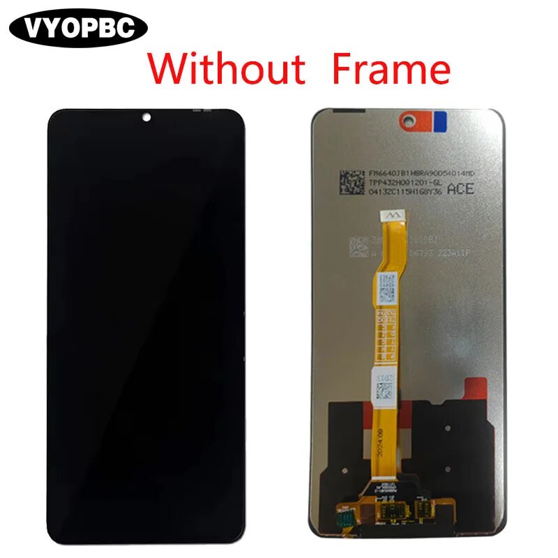 ЖК-дисплей с рамкой, дигитайзер сенсорного экрана в сборе для Vivo Y36 4G V2247 5G LCD Without Frame