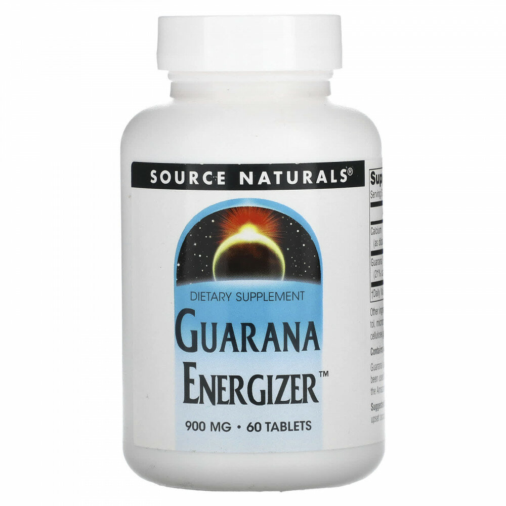 Source Naturals, Guarana Energizer™, 60 таблеток