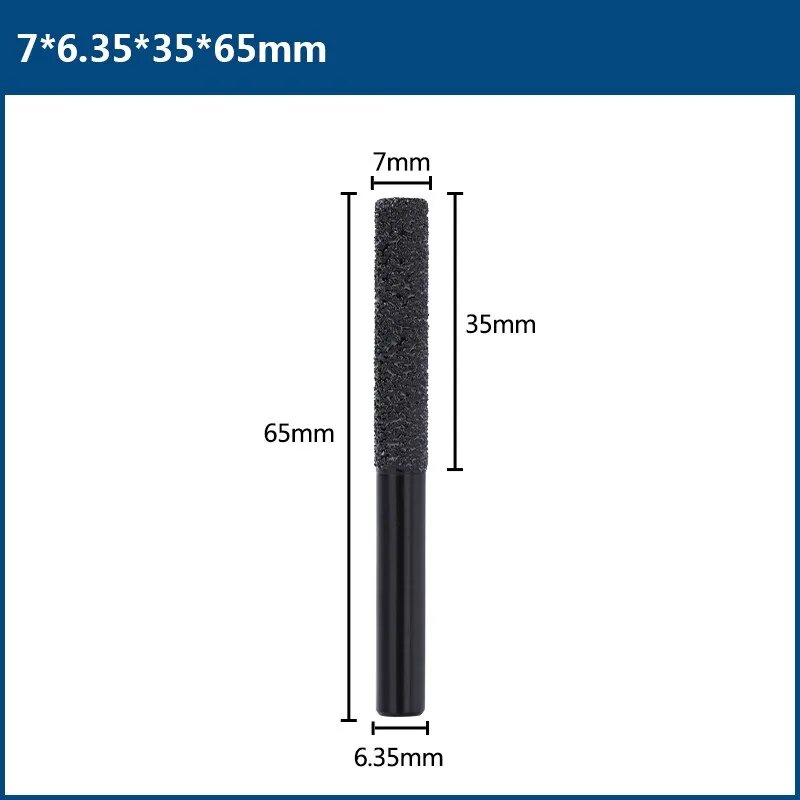 Алмазная фреза 6.35x7x65 мм Black