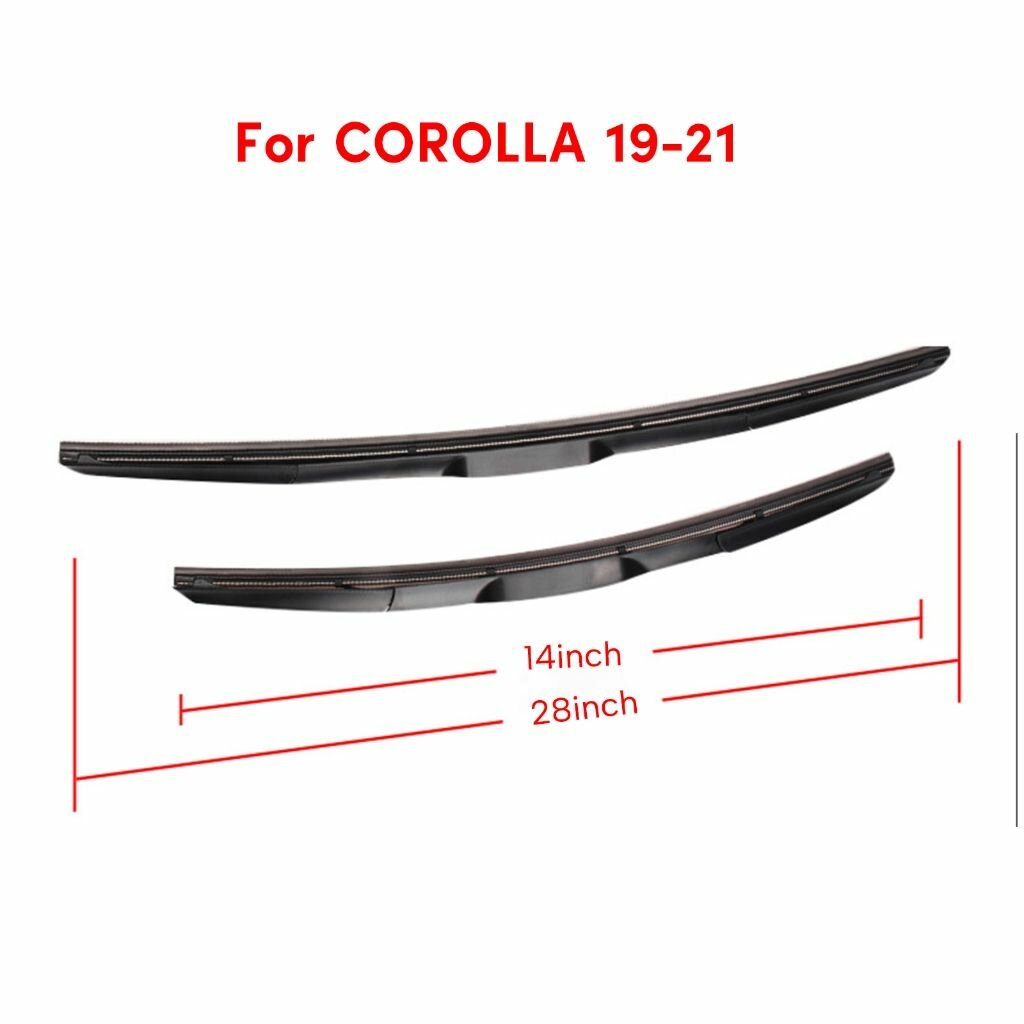 1 пара передних щеток стеклоочистителя, набор для Coralla 2007-2018/2019-2021, дворники, оконные резиновые щетки дождя