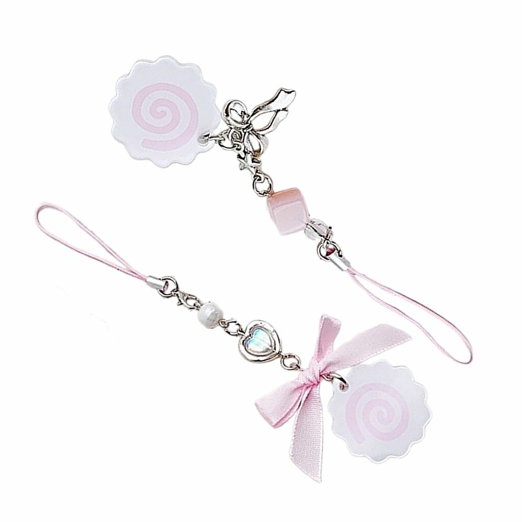 Брелок, Подвеска на цепочке для мобильного телефона в виде бабочки-Синий