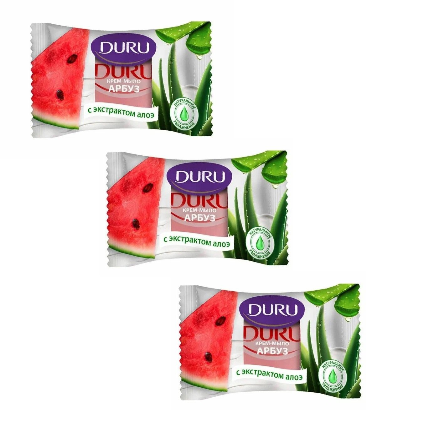Крем-мыло Duru Арбуз и экстракт Алоэ, 80г , 3 шт