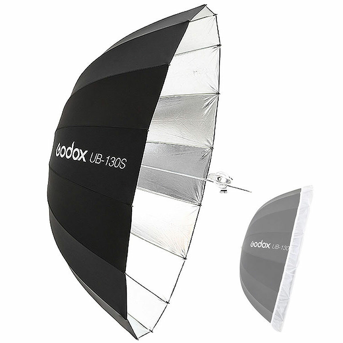 Фотозонт параболический Godox UB-130S серебро/черный + Diffuser