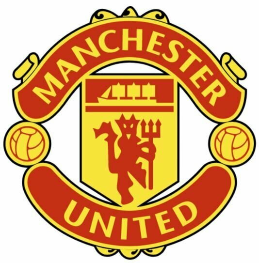 Деревянное панно на стену с логотипом и эмблемой футбольного клуба "Манчестер Юнайтед, Manchester United" 40х40 см, из фанеры 4 мм (ФГ)