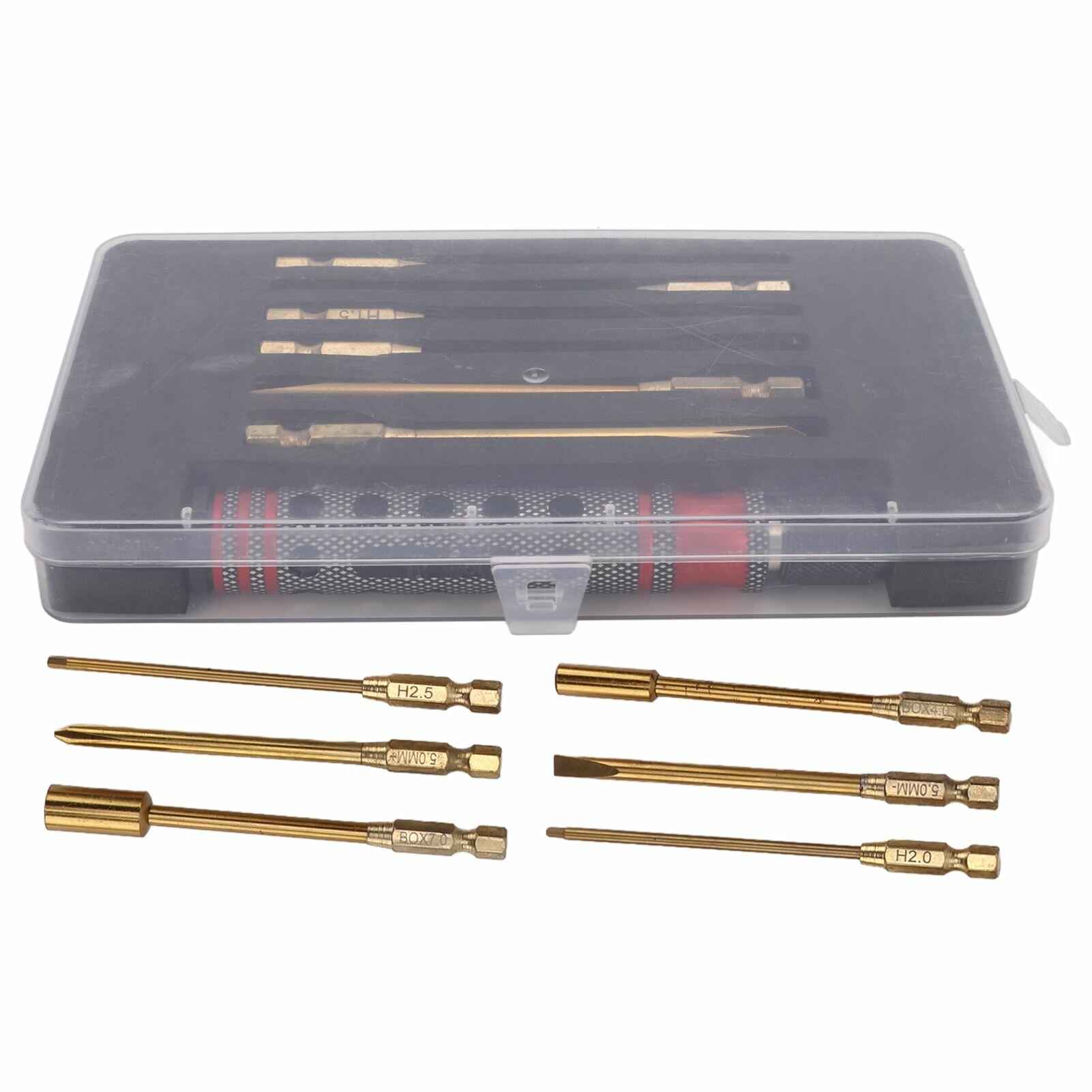 Набор отверток 12 в 1, инструменты для ремонта радиоуправления, съемные головки с красной ручкой для моделей дронов, автомобилей