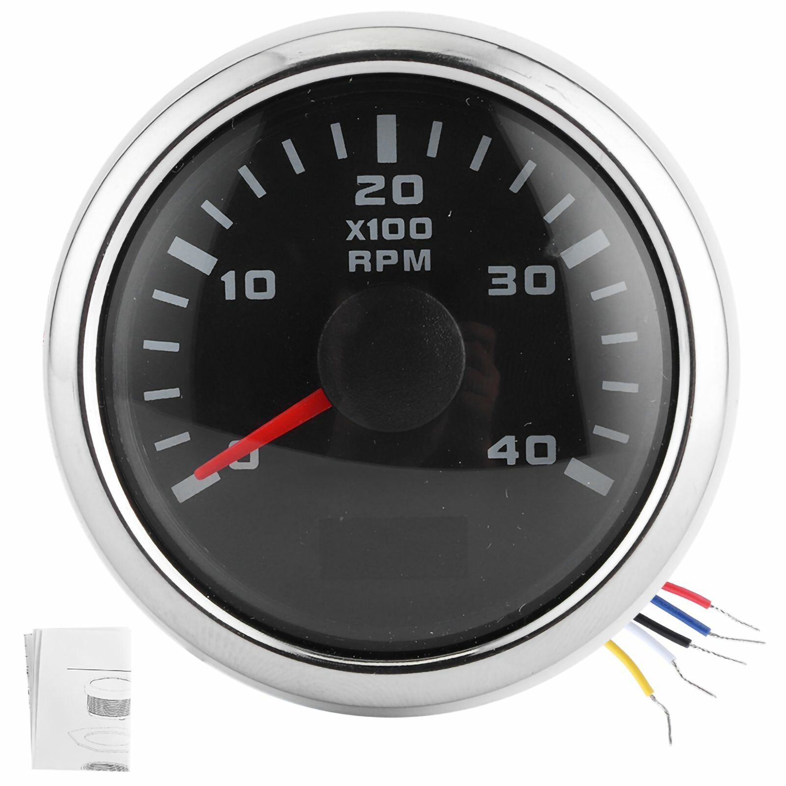 52 мм цифровой тахометр 4000 об/мин ЖК-счетчик моточасов водонепроницаемый для мониторинга двигателя автомобиля мотоцикла яхты