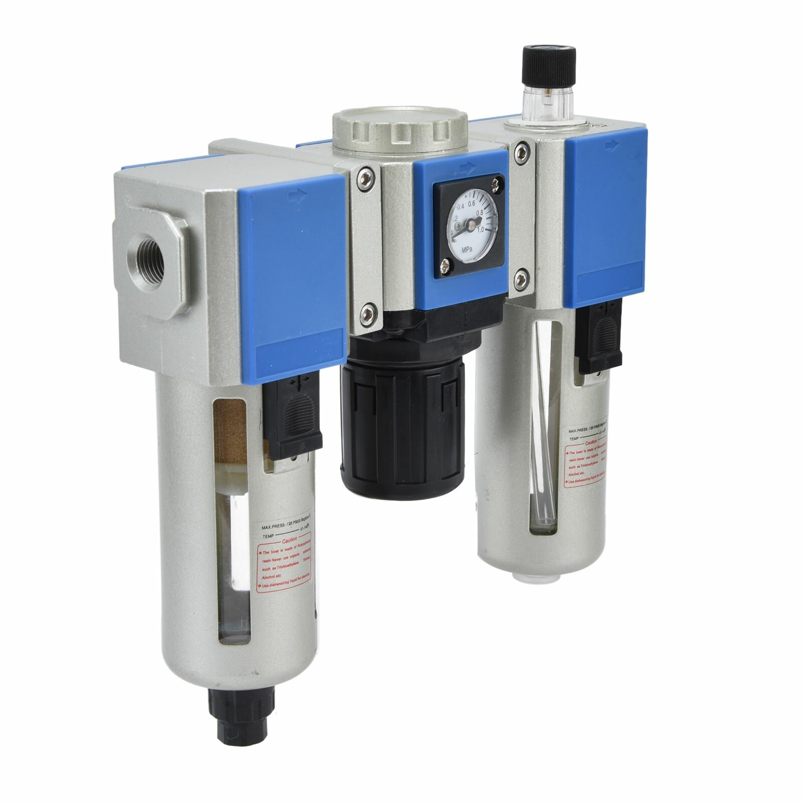 Воздушный компрессор Проточный фильтр Регулятор давления Смазочный аппарат Водомасляный сепаратор Комбинированный блокGC300-08