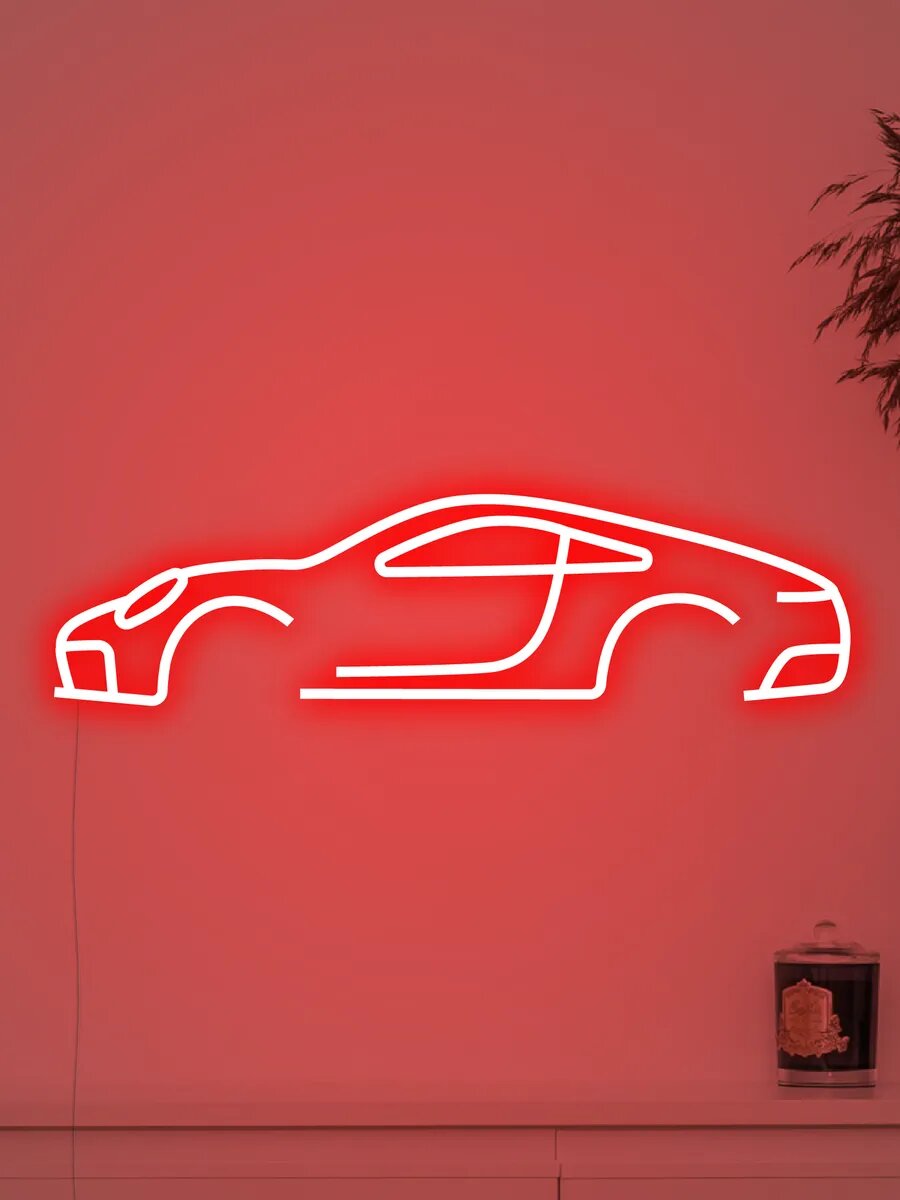 "Porsche 911 992" неоновая лампа, светильник