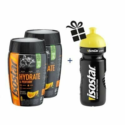 Набор Изотоник ISOSTAR H&P Апельсин 2*400 г + черная бутылочка в подарок