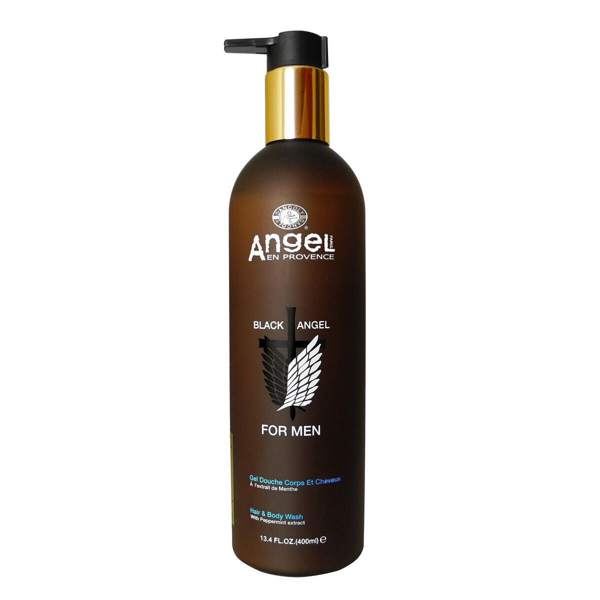 Black Angel for Men Гель шампунь мужской для волос и тела с экстрактом мяты Hair and Body Wash, 400 мл