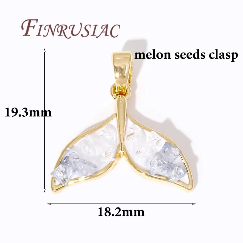 18-каратное позолоченное латунь с цирконом, подвеска в виде рыбьего хвоста, подвески для изготовления ювелирных изделий, аксессуары для ожерелья/браслетов «сделай сам»