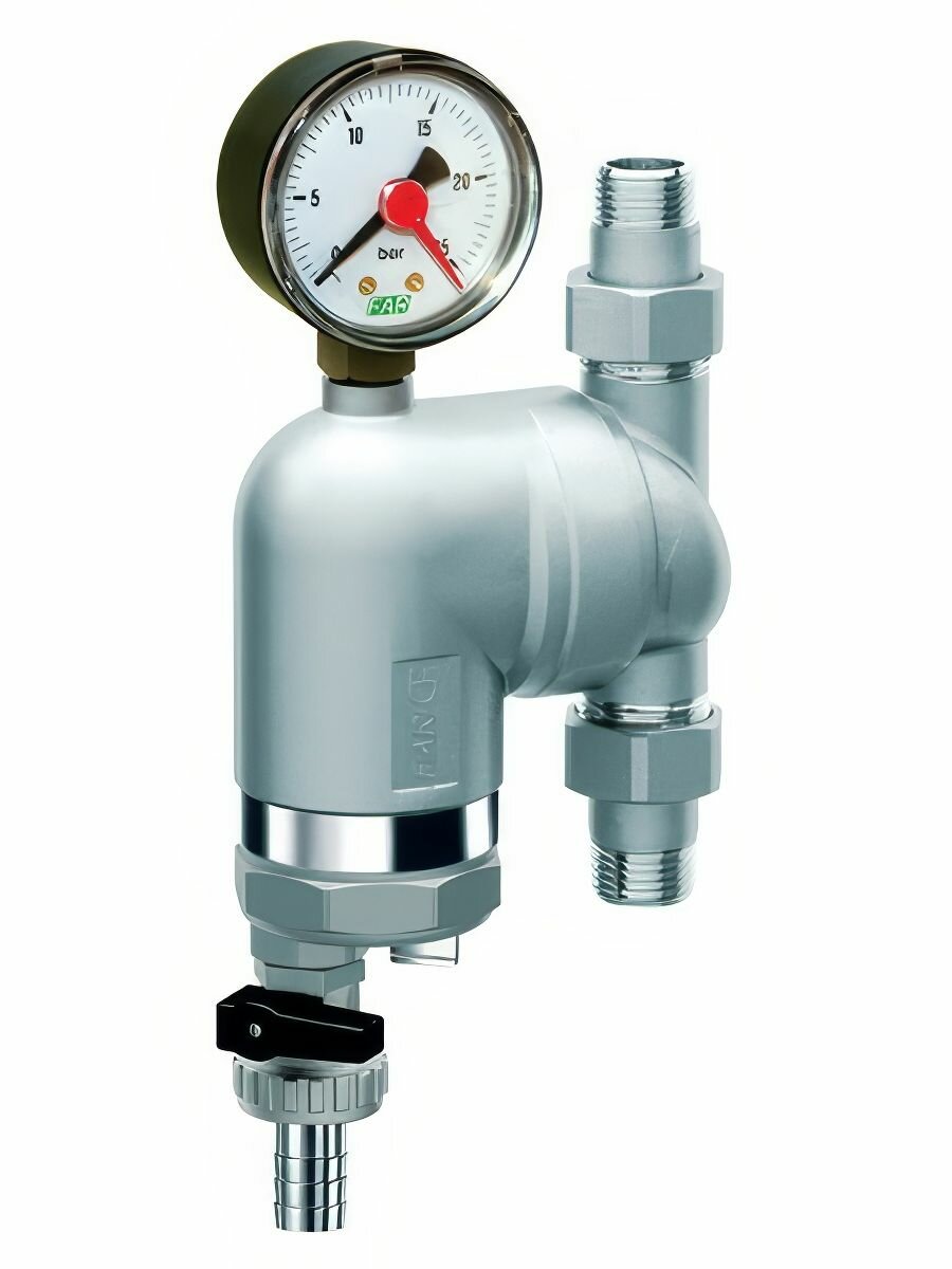 Фильтр FAR 1/2"Н, 100мкм, с манометром, с магнит. вставкой, Max: 95 °C, 25бар, FA 39M4 12100