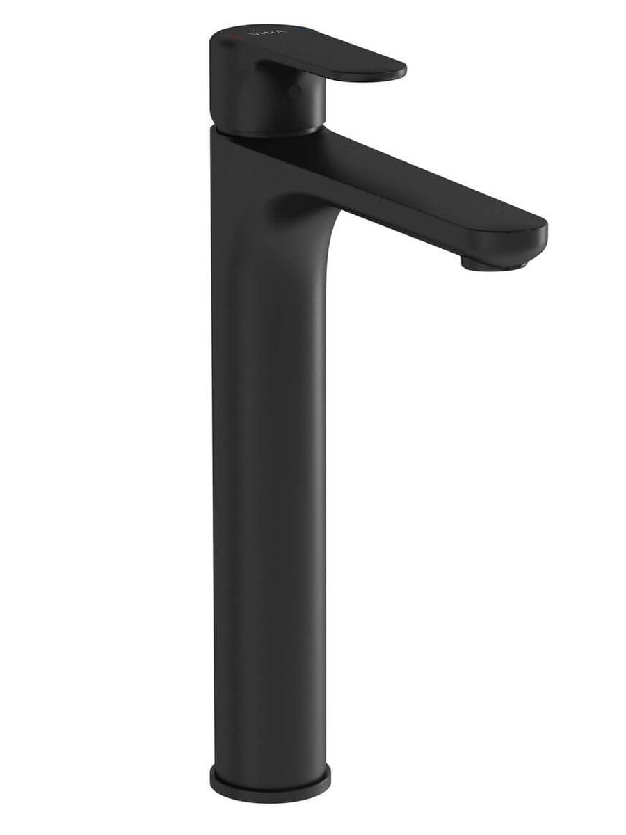 Смеситель для раковины-чаши Vitra Root Round однозахватный, высокий излив черный матовый A4270736E