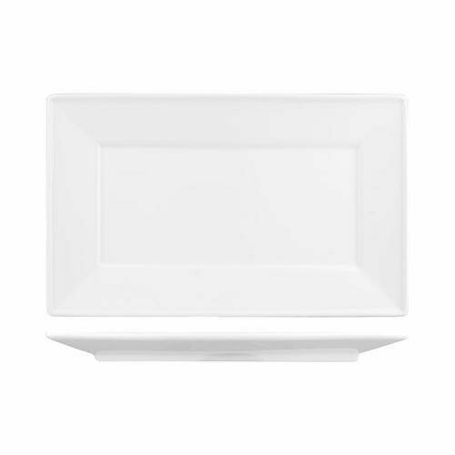 Блюдо прямоугольное "Кунстверк", фарфор, длина 24,5, ширина 15см, белый