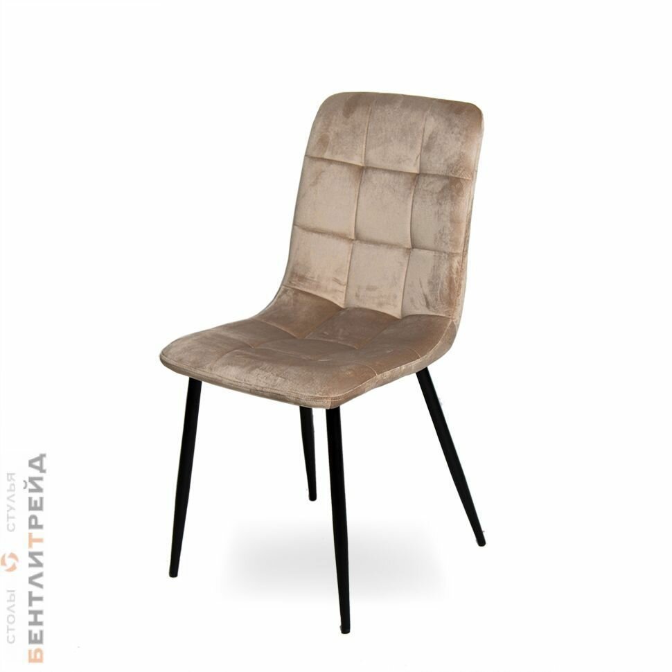 Стул B-trade Лувр GOLD(G062-11)/BLACK (велюр) Размеры: Высота 875мм Глубина 540мм Ширина 430мм