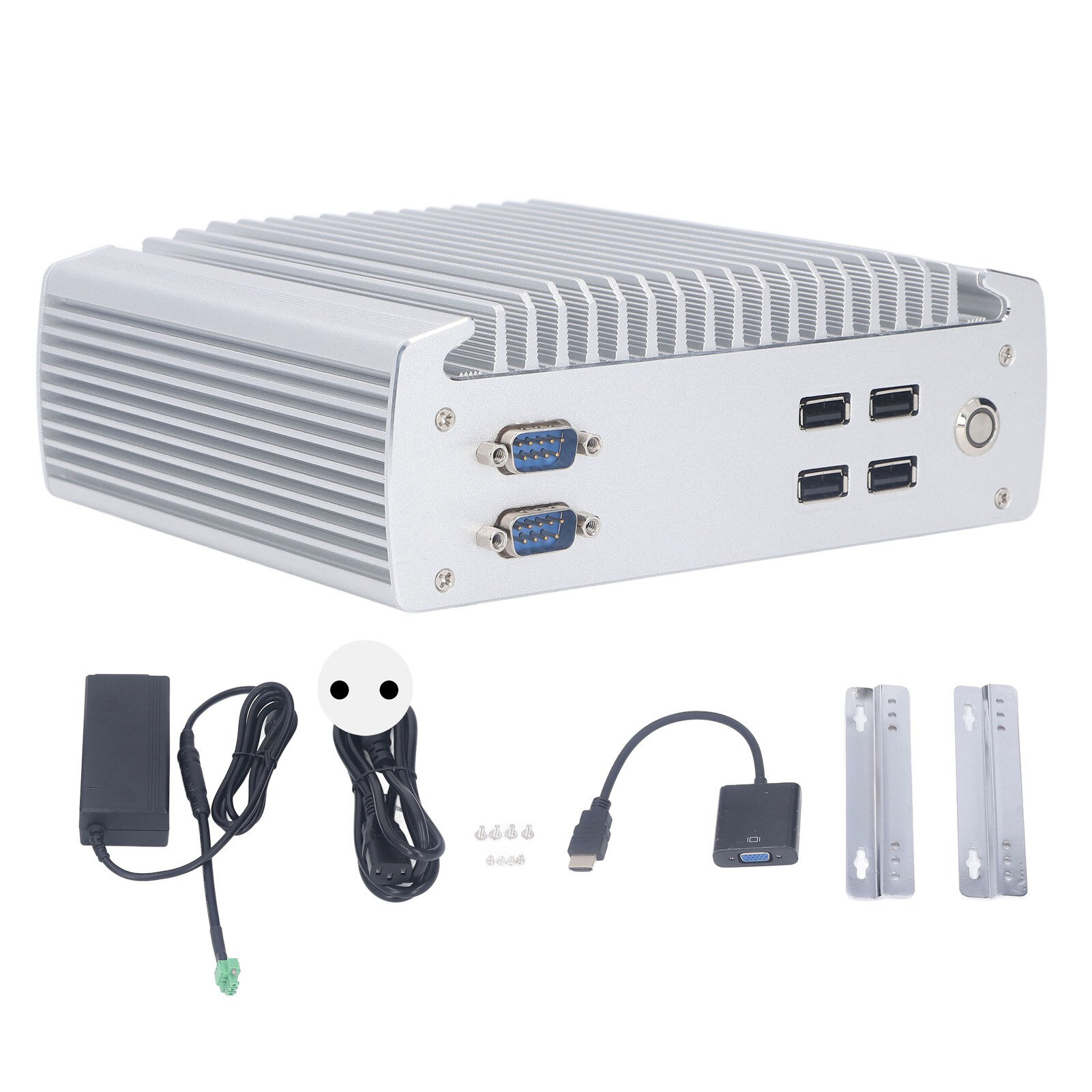 Мини-ПК, 4ГБ ОЗУ, 128ГБ, малошумный, эффективное охлаждение, 100-240В, EU вилка