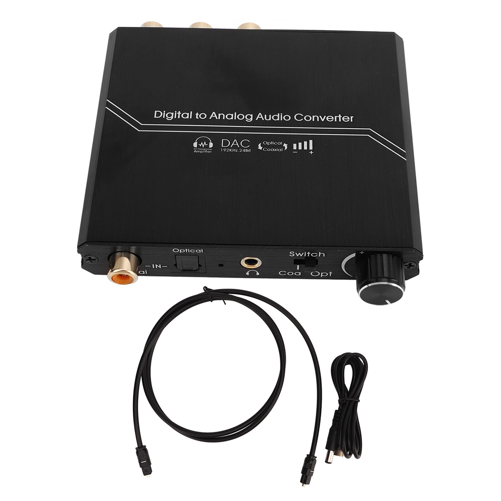 Цифроаналоговый преобразователь 192КГц с регулировкой громкости, оптический коаксиальный в стерео RC