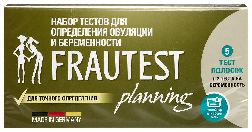 Тест на овуляцию + беременность frautest planning 5 шт. +2