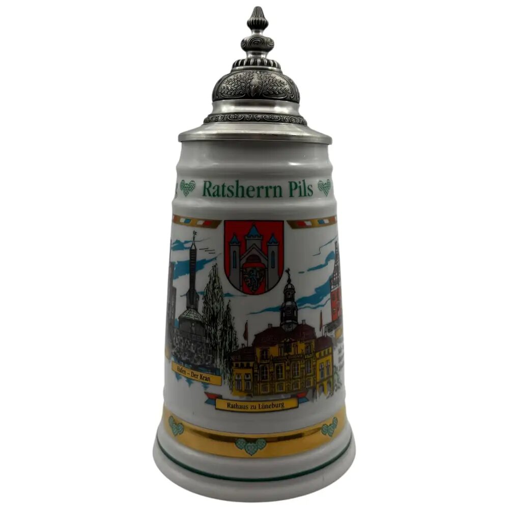 Пивная кружка "Ratsherrn Pils" № 105, 1 л, 1997 г, Германия