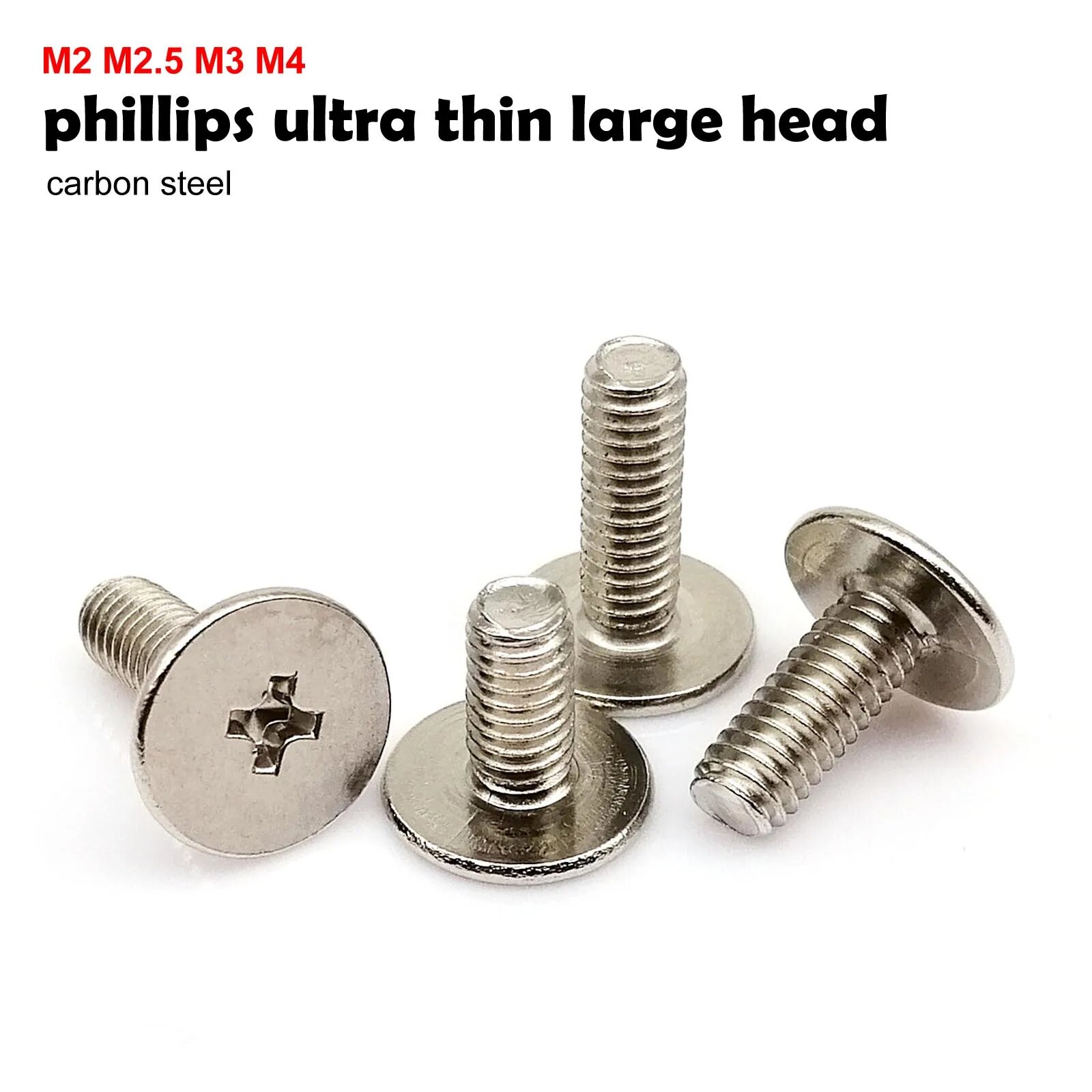 50 шт. Винты HZYUEGOU углеродистая сталь M2 M2.5 M3 M4 M4 dk 10mm, 8 мм