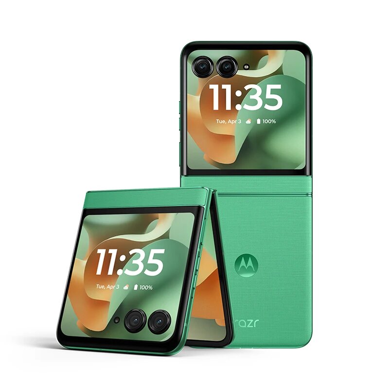 CN Китай ПЗУ Оригинальный складной телефон Motorola Lenovo moto Razr 60 Type-C Mediatek Dimensity 7400X 600 000 сертификаций по складе Standard, Зеленый, 12ГБ, 512ГБ, 12G512G Green
