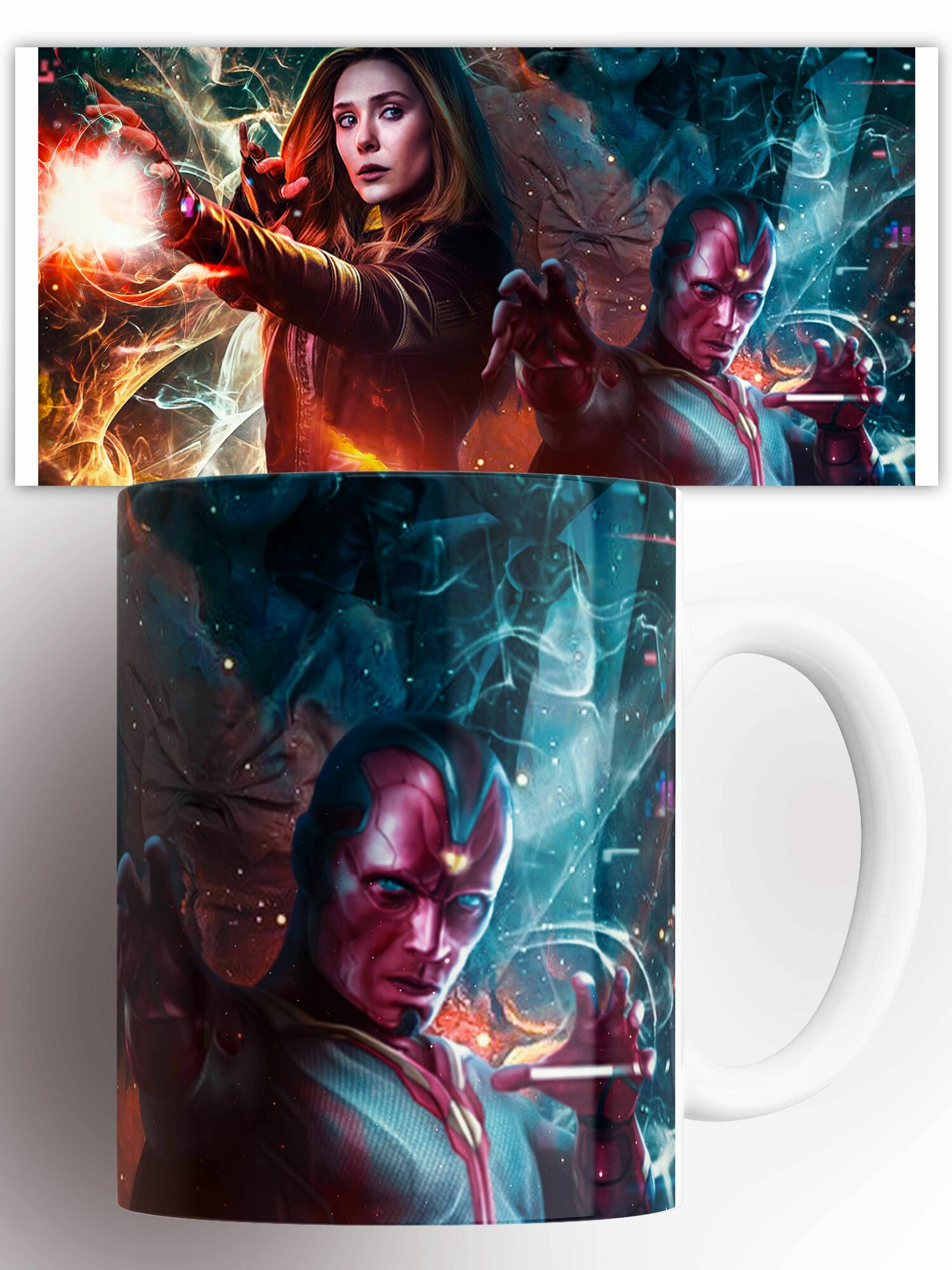 Кружка с принтом Marvel Wanda Vision Марвел Ванда Вижн 330 мл