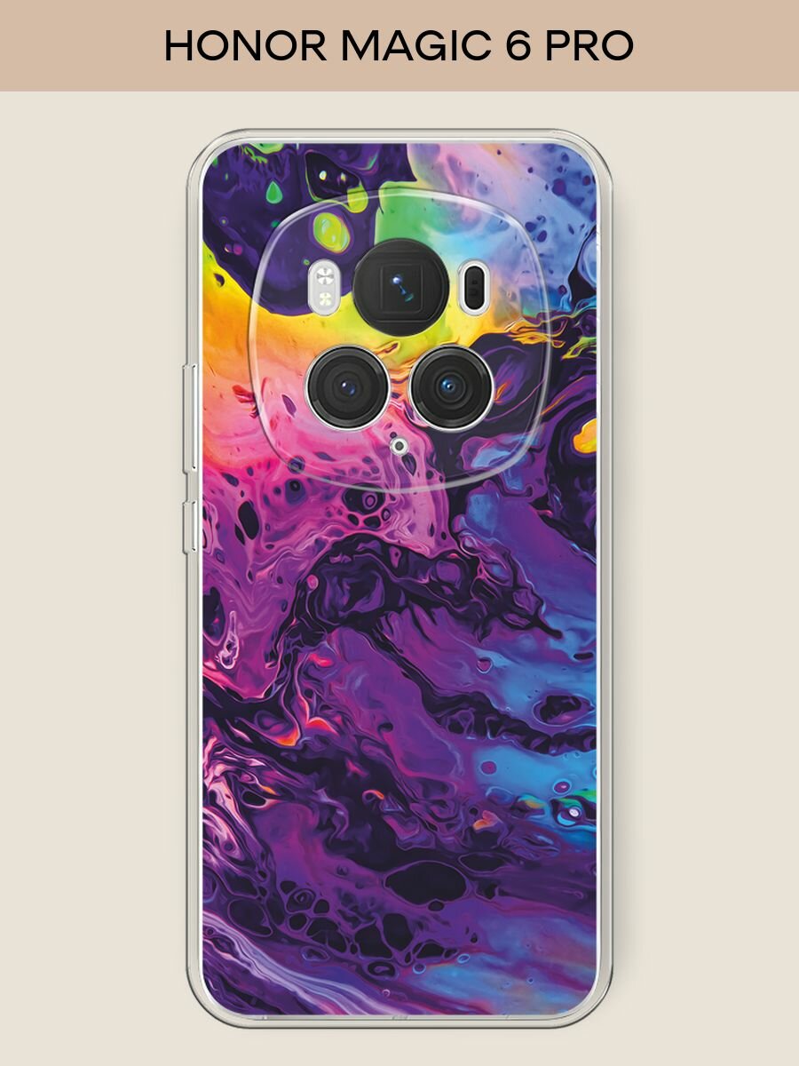 Чехол на Honor Magic 6 Pro / Хонор Меджик 6 Про с принтом ACID fluid