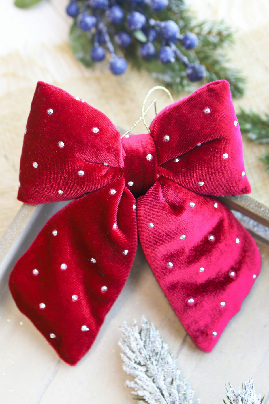 Декоративный бант дивия, текстиль, бордовый, 17х15 см, Edelman 1180369