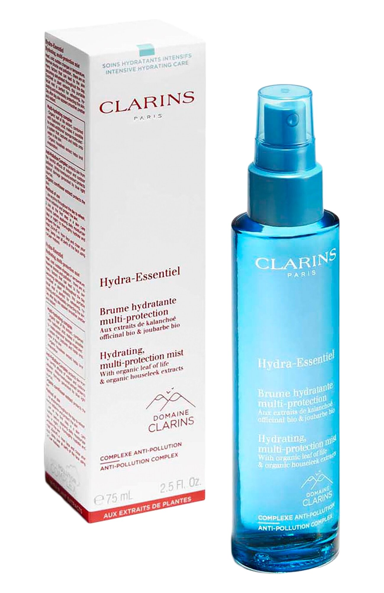 CLARINS Hydra-Essentiel Спрей для лица интенсивно увлажняющий защитный, 75 мл