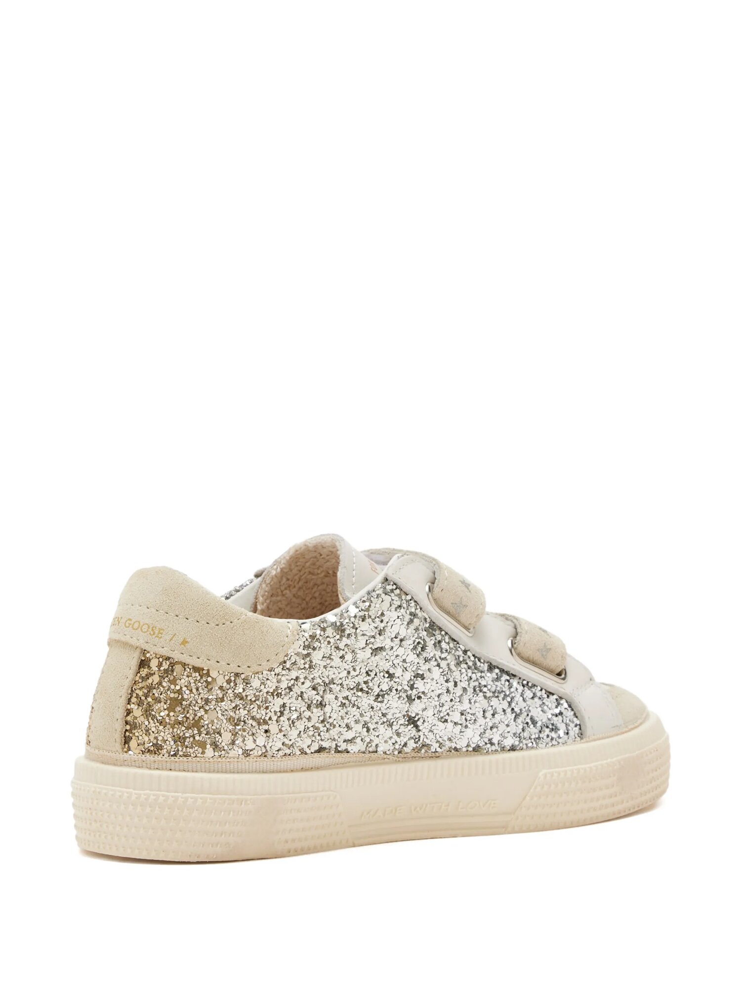 Кроссовки Golden Goose Glitter star sneakers, размер 19, серый — фото 1