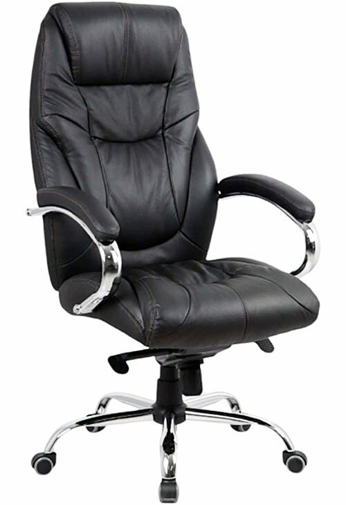 Компьютерное офисное кресло Kingstyle Tonpo PU BK, хромированная сталь